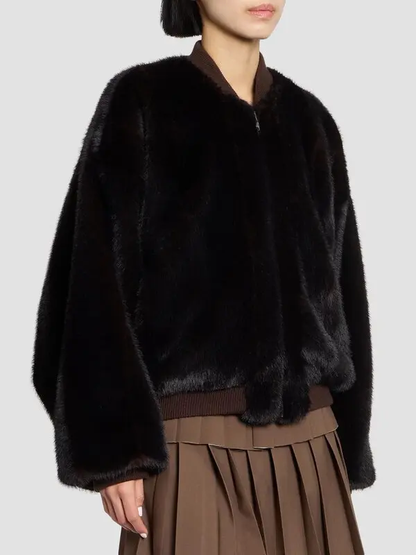 MAISON MARGIELA Sports Faux Fur Jacket