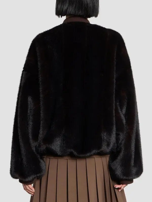 MAISON MARGIELA Sports Faux Fur Jacket