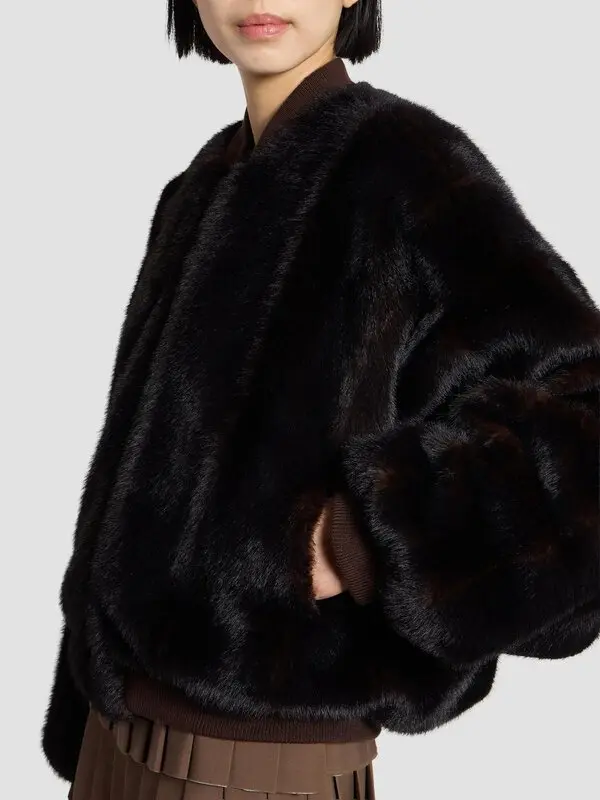 MAISON MARGIELA Sports Faux Fur Jacket