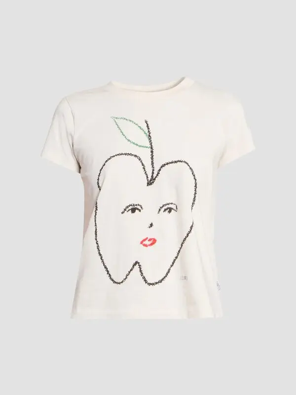 MAISON MARGIELA Graphic Cotton Jersey T-shirt - Ecru