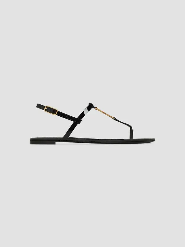 Saint Laurent Cassandra Sandals In Patent Leather