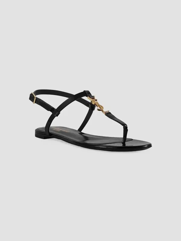 Saint Laurent Cassandra Sandals In Patent Leather