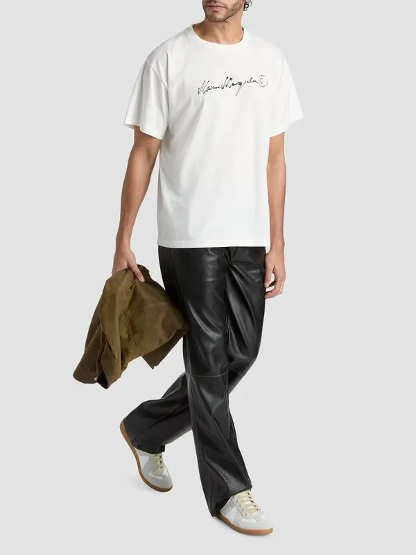 MAISON MARGIELA Faux-leather Straight-leg Pants