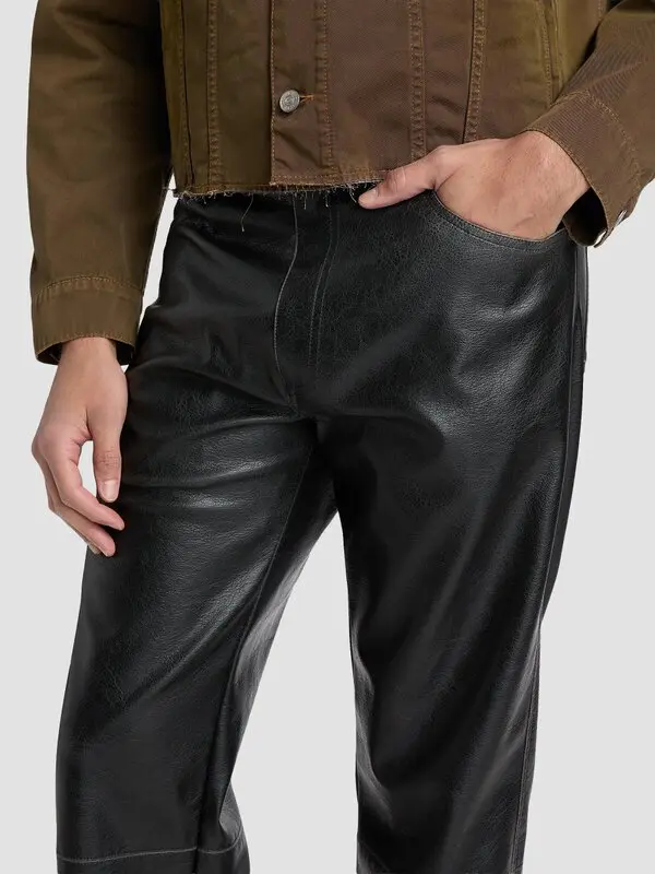 MAISON MARGIELA Faux-leather Straight-leg Pants