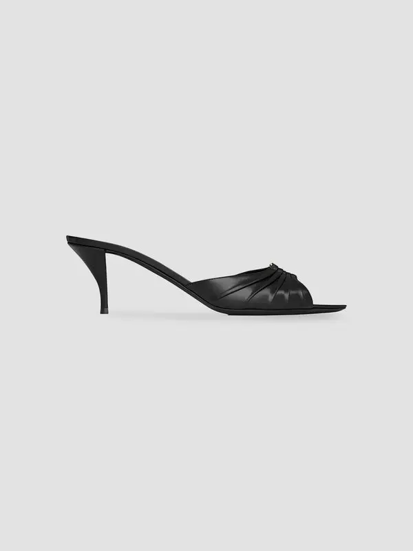 Saint Laurent Babylone Mules In Smooth Leather - Black