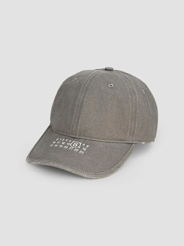 MAISON MARGIELA Logo Cotton Baseball Hat - Grey
