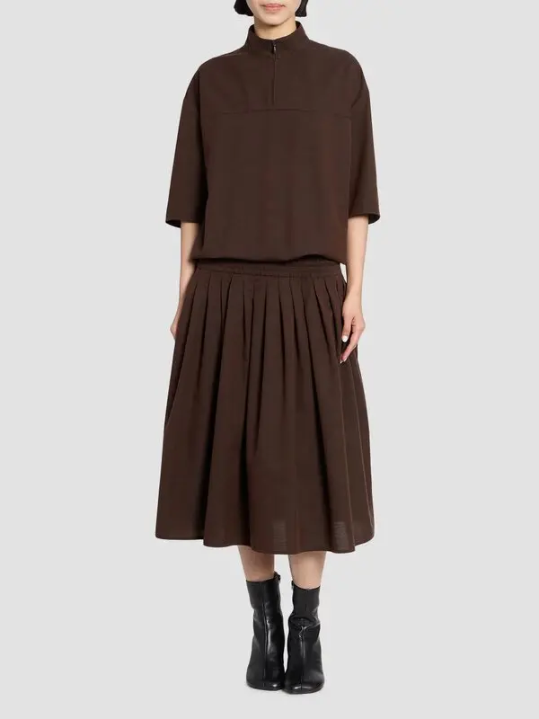 MAISON MARGIELA Cotton-wool Canvas Midi Dress