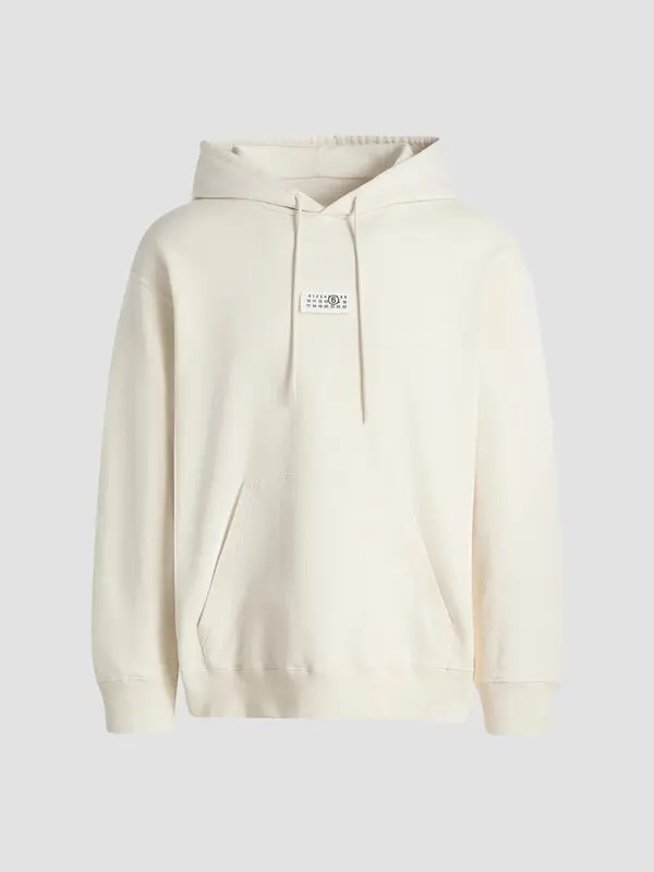 MAISON MARGIELA Numeric Cotton Hoodie - Ecru