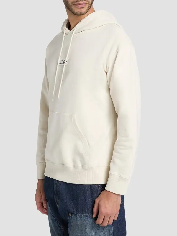 MAISON MARGIELA Numeric Cotton Hoodie - Ecru