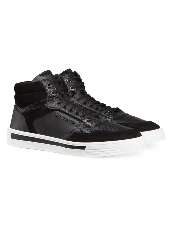 Stefano Ricci Croc And Calf Ankle Boots