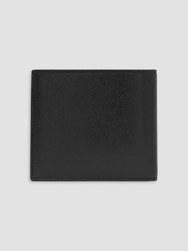 Saint Laurent East-west Wallet With Coin Purse In Coated Bark Leather