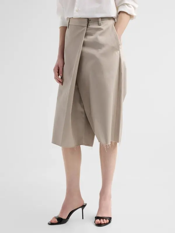 MAISON MARGIELA Cotton Twill Wrap Shorts