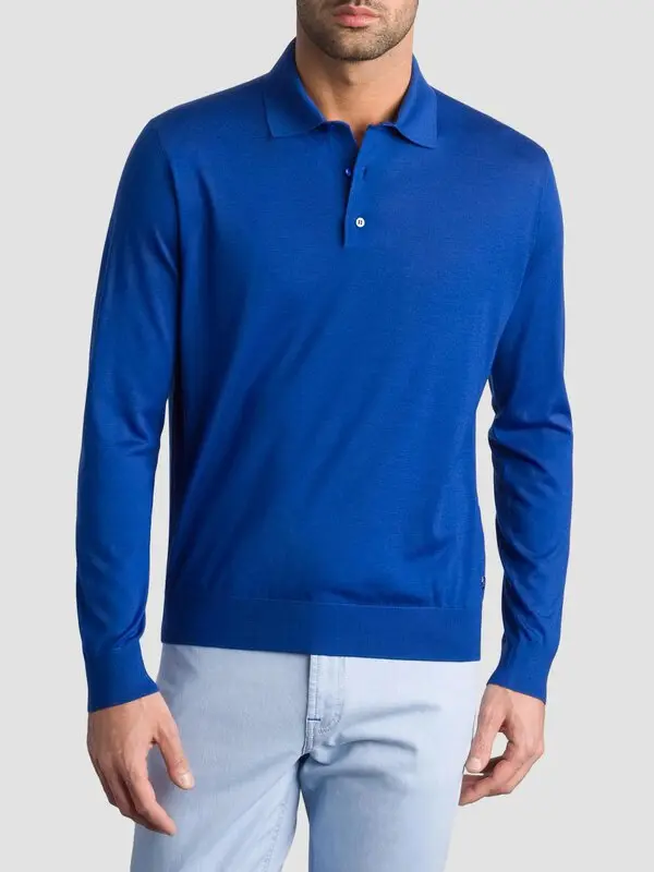Stefano Ricci Cashmere-wool Polo Shirt - Blue