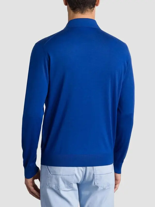 Stefano Ricci Cashmere-wool Polo Shirt - Blue
