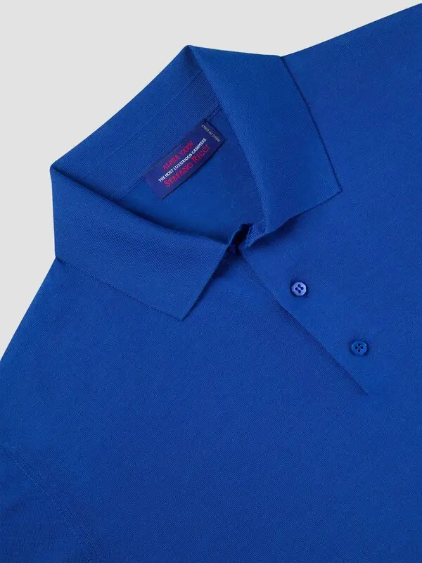 Stefano Ricci Cashmere-wool Polo Shirt - Blue