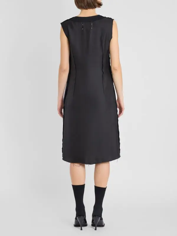 MAISON MARGIELA Silk V-neck Knee-length Dress
