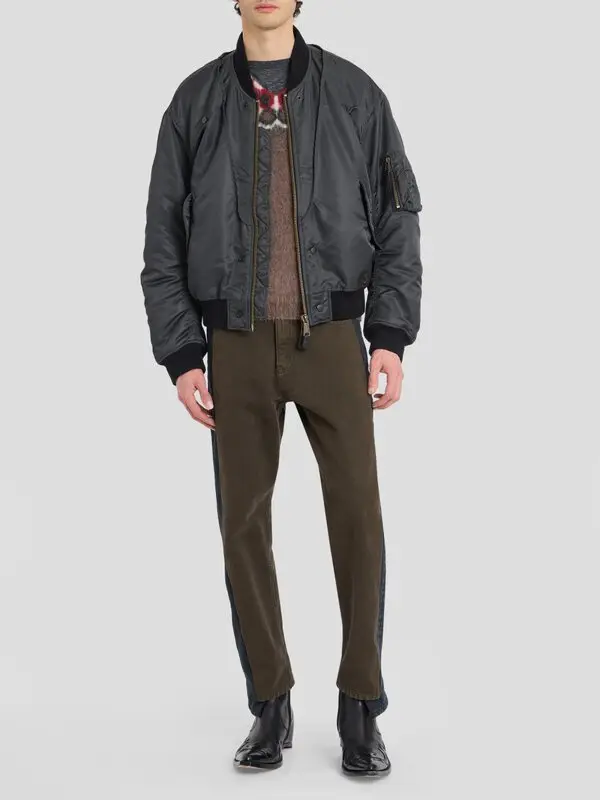 MAISON MARGIELA Fair Isle-inspired Wool-alpaca V-neck Sweater
