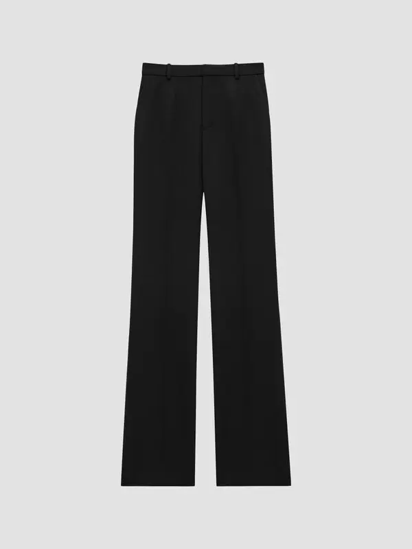 Saint Laurent Flared Tuxedo Pants In Grain De Poudre