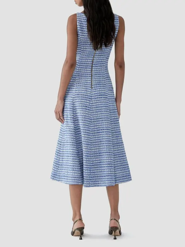Carolina Herrera Tweed Sleeveless Midi-dress