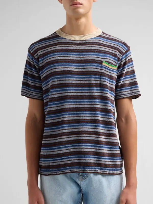 MAISON MARGIELA Striped Knit Crewneck T-shirt