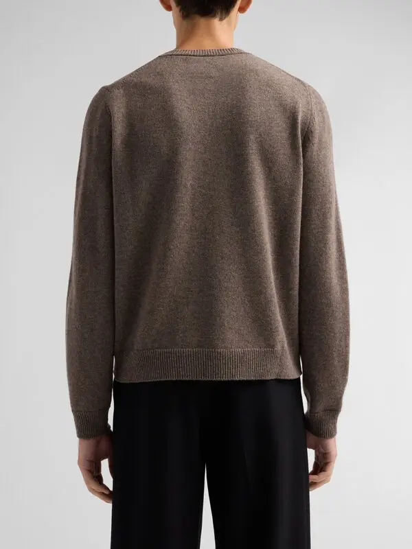 MAISON MARGIELA Fused Knit Crewneck Sweater - Mud Ecru