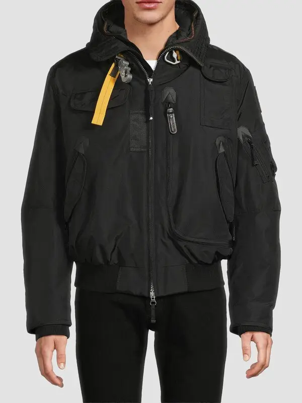 PARAJUMPERS Gobi Hooded Bomber Jacket - Black