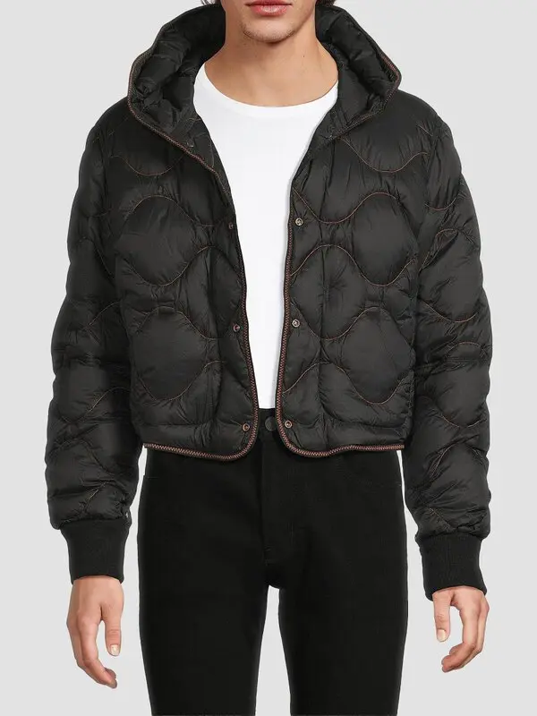 PARAJUMPERS Gobi Hooded Bomber Jacket - Black