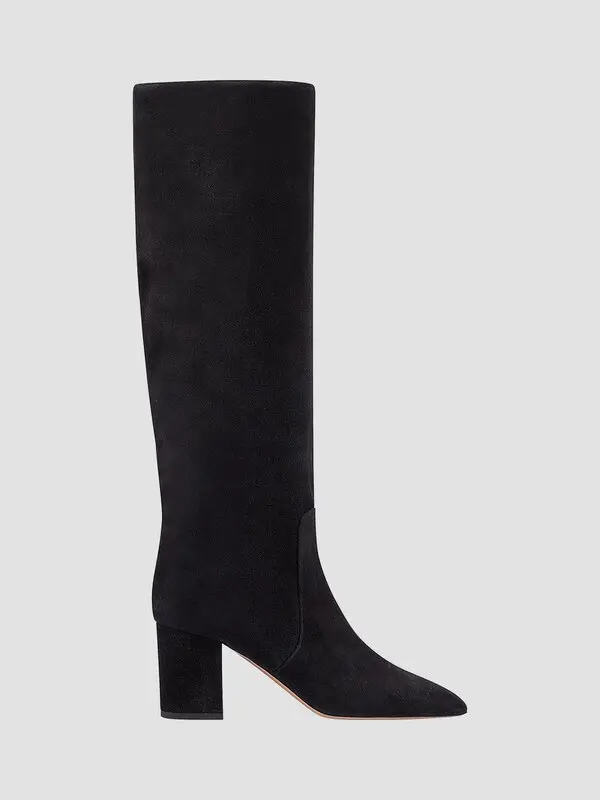Paris Texas Anja 70mm Suede Knee-high Boots - Black