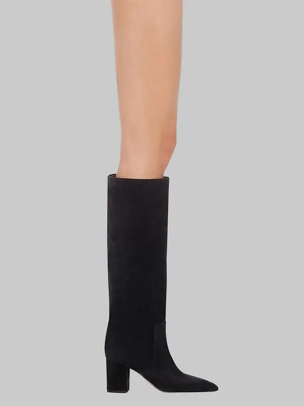 Paris Texas Anja 70mm Suede Knee-high Boots - Black