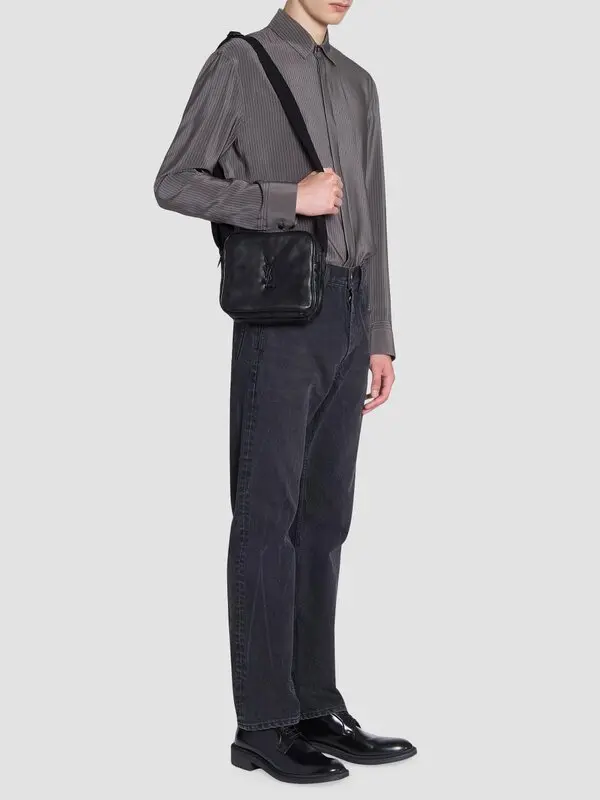 Saint Laurent Niki Camera Bag In Smooth Leather - Black