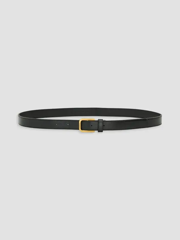 Saint Laurent Minimal Belt In Smooth Leather