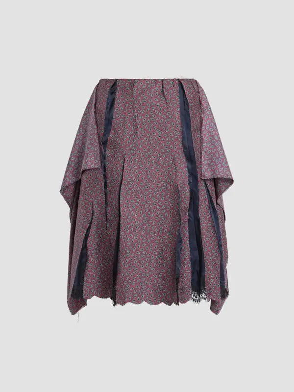 MAISON MARGIELA Fusion Printed Draped Midi Skirt