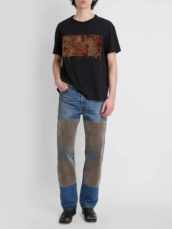 MAISON MARGIELA Tapestry Patch Cotton Crewneck T-shirt