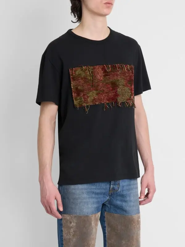 MAISON MARGIELA Tapestry Patch Cotton Crewneck T-shirt