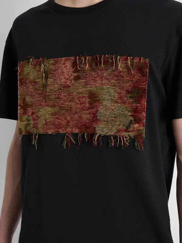 MAISON MARGIELA Tapestry Patch Cotton Crewneck T-shirt