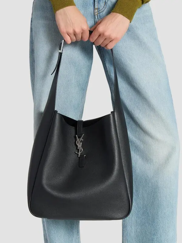 Saint Laurent Le 5 7 Supple Large In Grained Leather