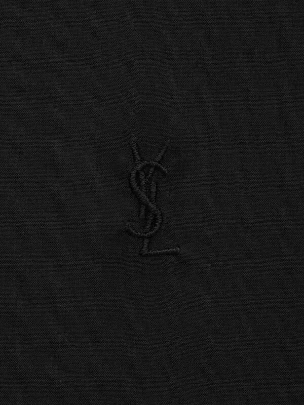 Saint Laurent Cassandre Shirt In Cotton Voile