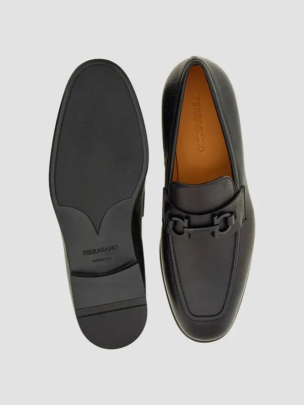 FERRAGAMO Foster Gancio Leather Loafers