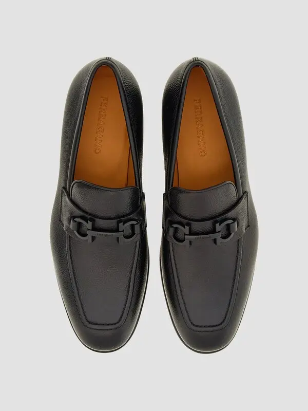 FERRAGAMO Foster Gancio Leather Loafers