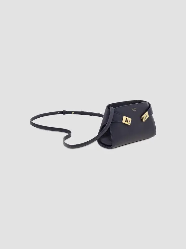 FERRAGAMO Hug Leather Crossbody Bag