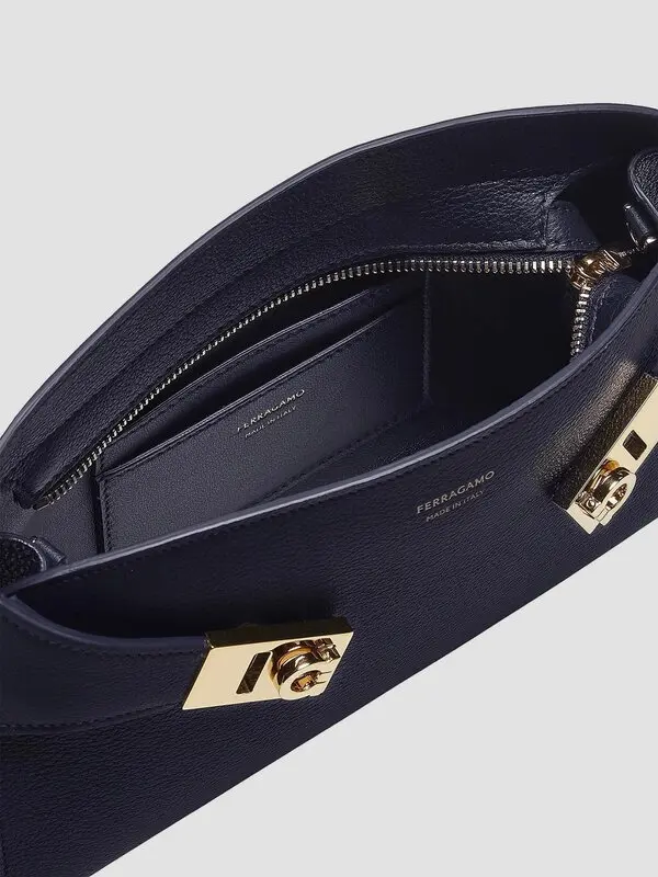 FERRAGAMO Hug Leather Crossbody Bag