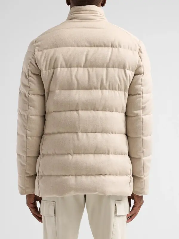 MOORER Nolde Quilted Wool-cashmere-blend Jacket - Stone