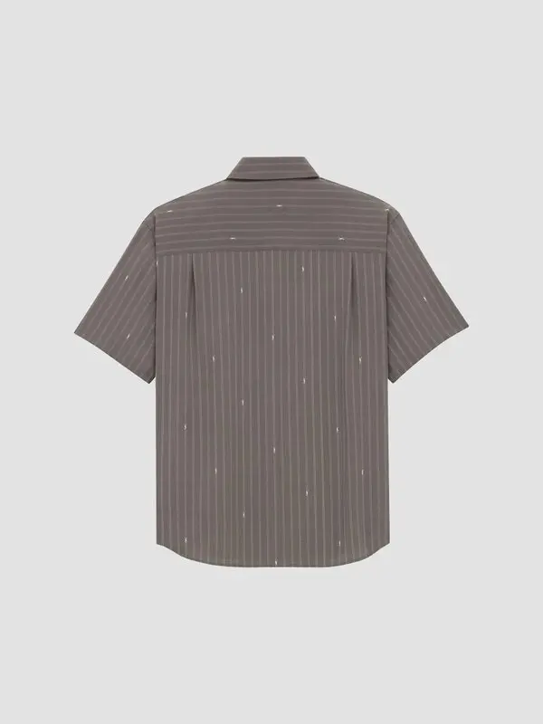 Saint Laurent Shirt In Cassandre Stripe Silk Crepe De Chine