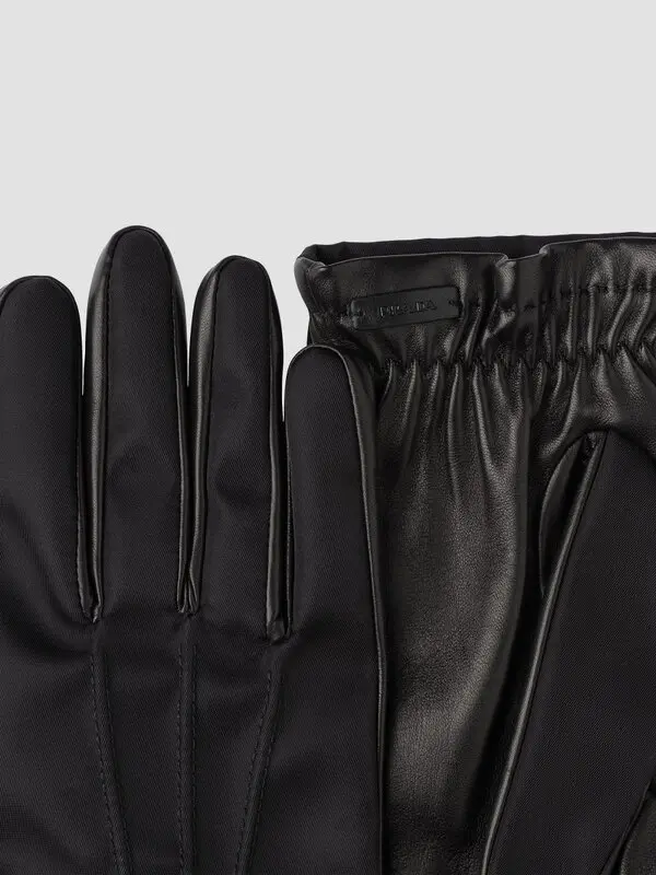 Prada Re-nylon And Nappa Leather Gloves