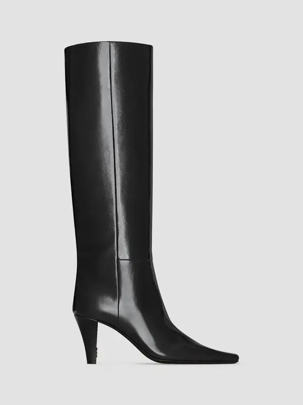 Saint Laurent Jill Boots In Smooth Leather - Black