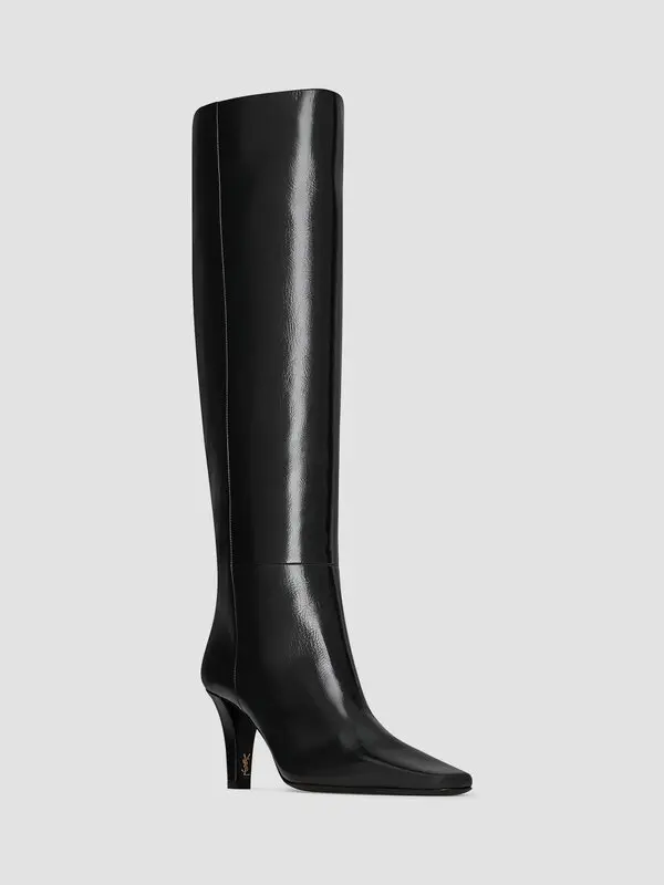 Saint Laurent Jill Boots In Smooth Leather - Black