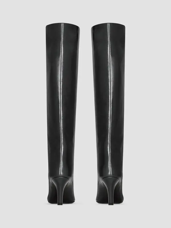 Saint Laurent Jill Boots In Smooth Leather - Black