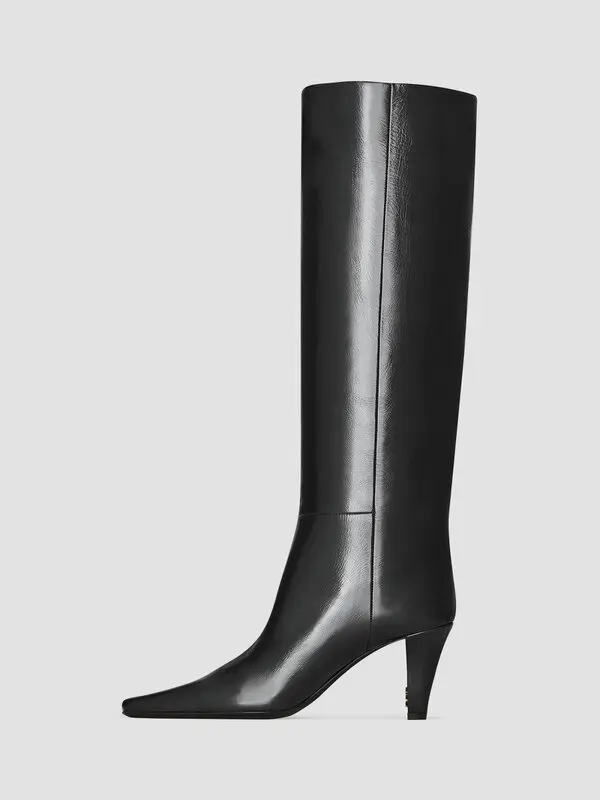 Saint Laurent Jill Boots In Smooth Leather - Black