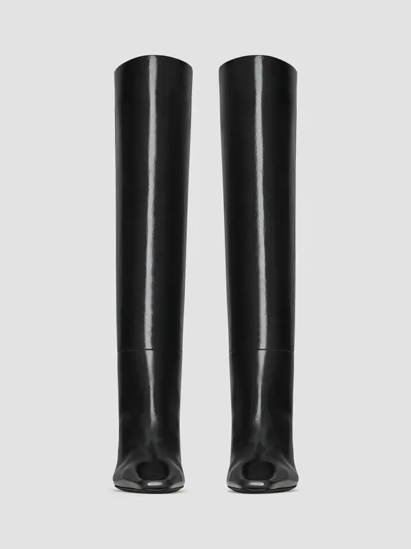 Saint Laurent Jill Boots In Smooth Leather - Black