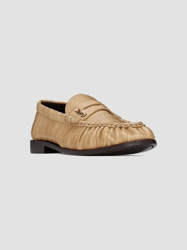 Saint Laurent Le Loafers Supple In Eel - Soft Beige